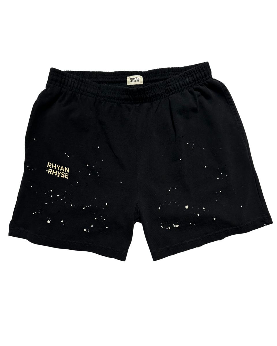 RHYAN + RHYSE Logo Splatter sweat shorts – Rhyan & Rhyse